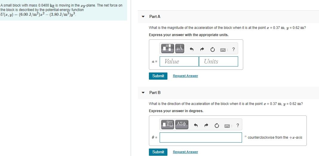 Solved A small block with mass 0.0400 kg is moving in the | Chegg.com