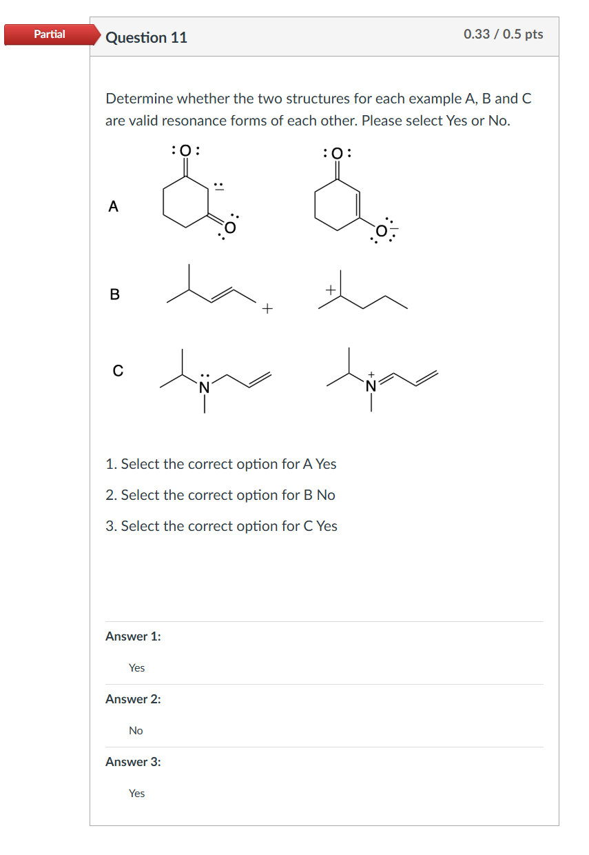 Solved Question 11Determine whether the two structures for | Chegg.com