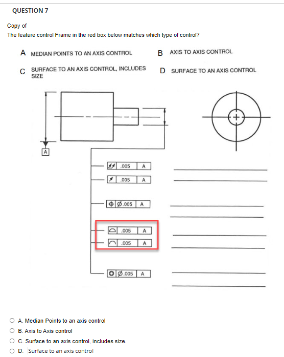 Solved Copy of The feature control Frame in the red box | Chegg.com