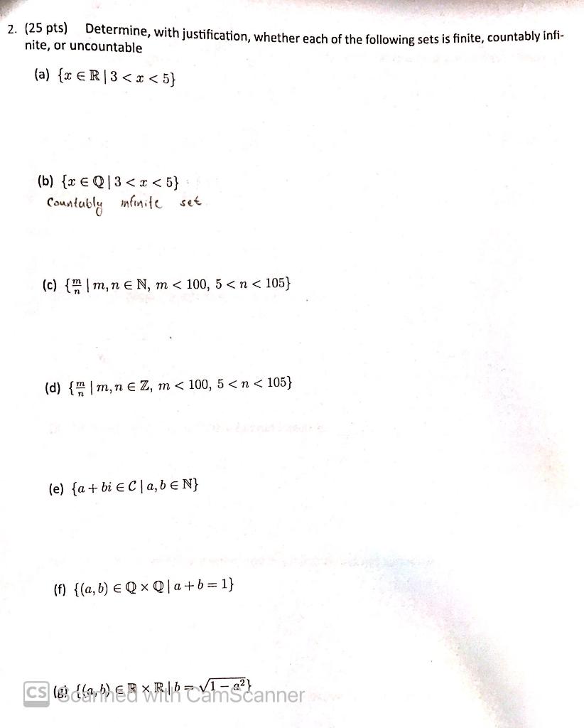 Solved 2. (25 pts) Determine, with justification, whether | Chegg.com