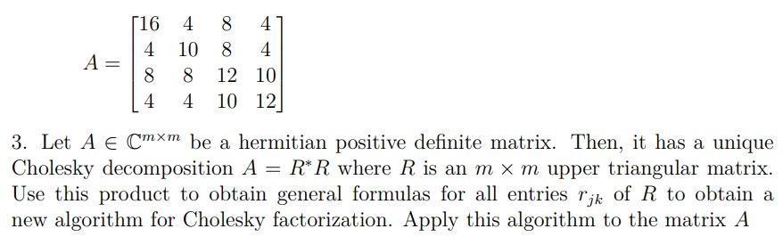 Solved 1 [16 4 A= 8 4 4 8 4 10 8 4 8 12 10 4 10 12 3. Let A | Chegg.com