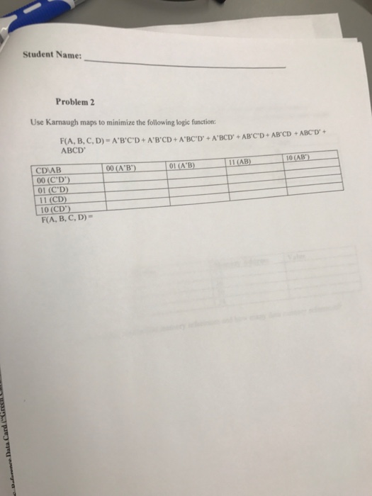 Solved Use Karnaugh maps to minimize the following logic | Chegg.com