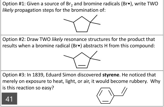 Solved Option #1: Given a source of Brą and bromine radicals | Chegg.com