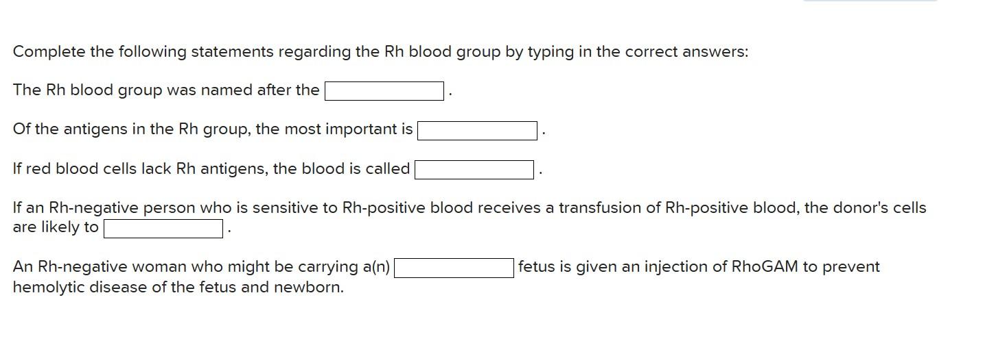 Solved Complete the following regarding the ABO blood typing | Chegg.com