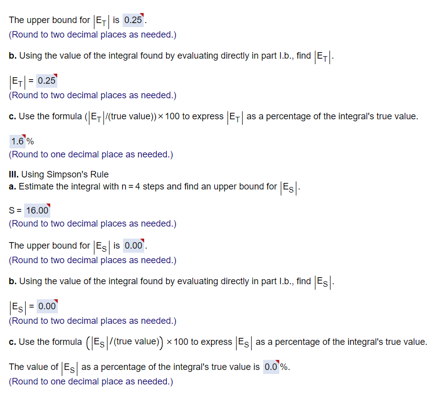 Solved I. Using the Midpoint Rule a. Estimate the integral | Chegg.com