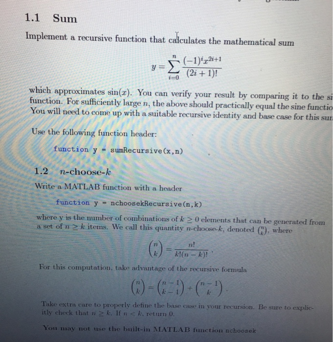 Solved 11 Sum Implement A Recursive Function That 4096