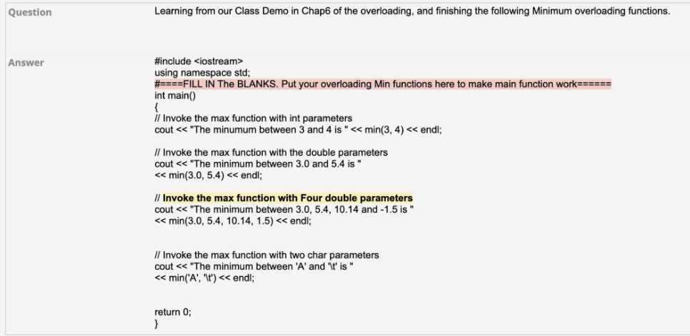 Solved Question Learning from our Class Demo in Chap6 of the | Chegg.com