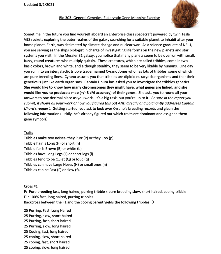 Solved Updated 3/1/2021 Bio 303- General Genetics-Eukaryotic | Chegg.com