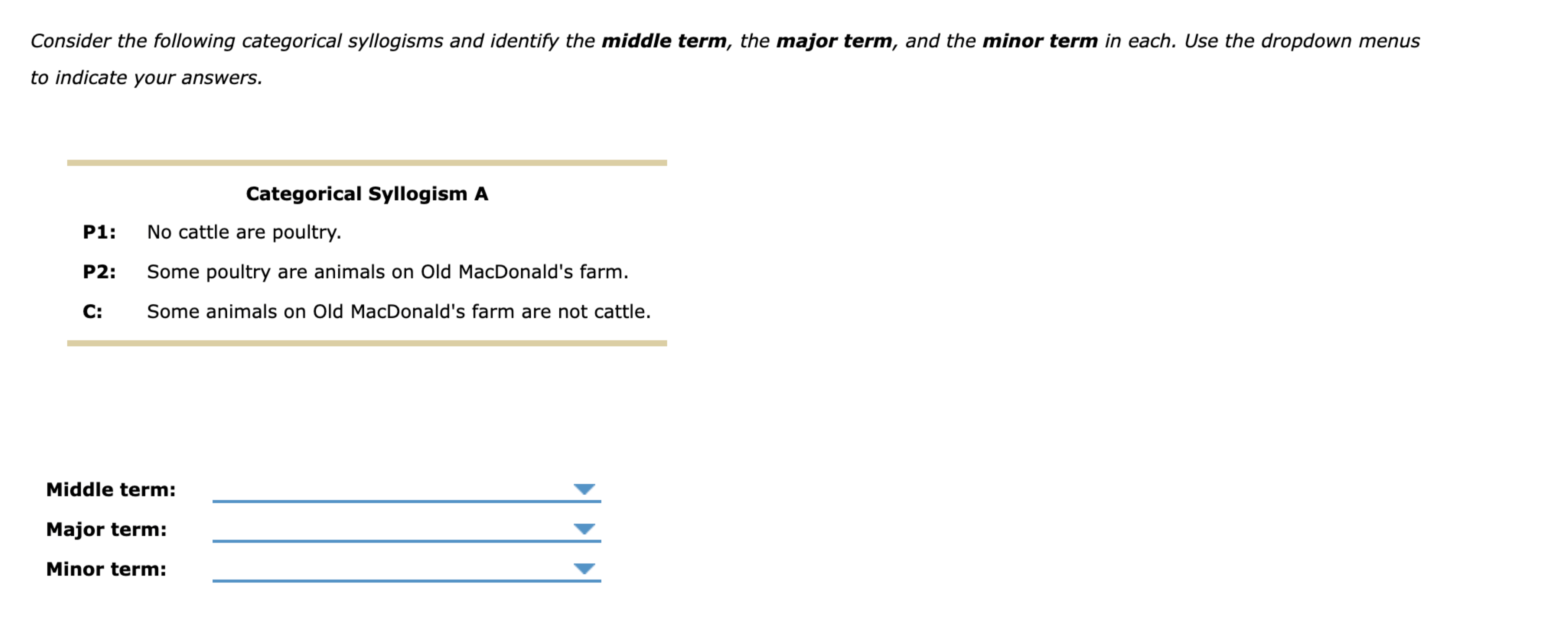 Solved Consider the following categorical syllogisms and | Chegg.com