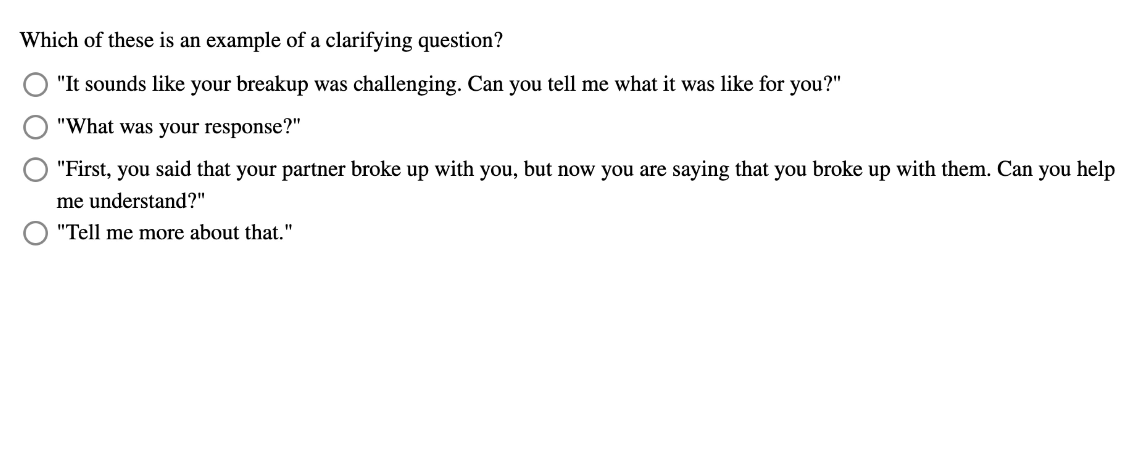 Solved Which of these is an example of a clarifying | Chegg.com