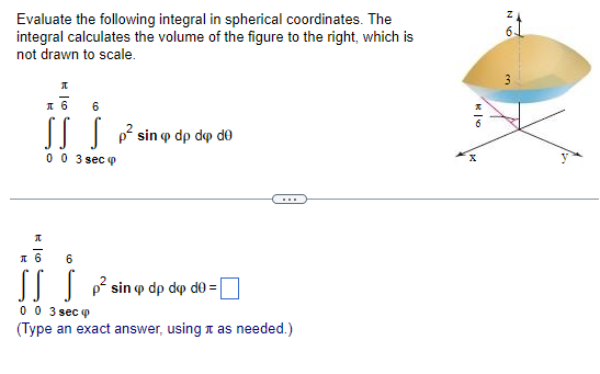 Solved Evaluate the following integral in spherical | Chegg.com