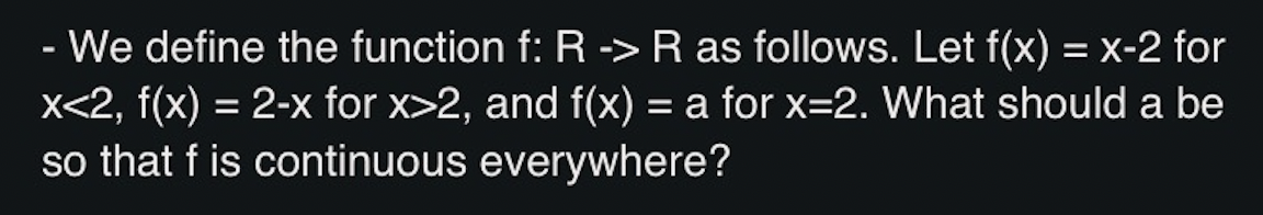 Solved - We define the function f: R-> R as follows. Let | Chegg.com