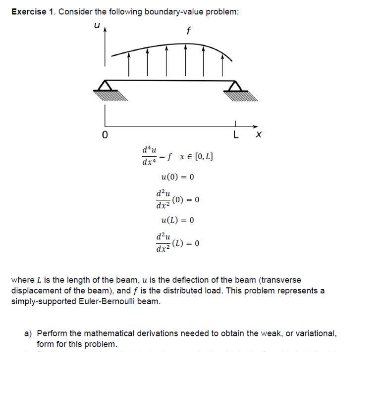 Solved Exercise 1. Consider the following boundary-value | Chegg.com