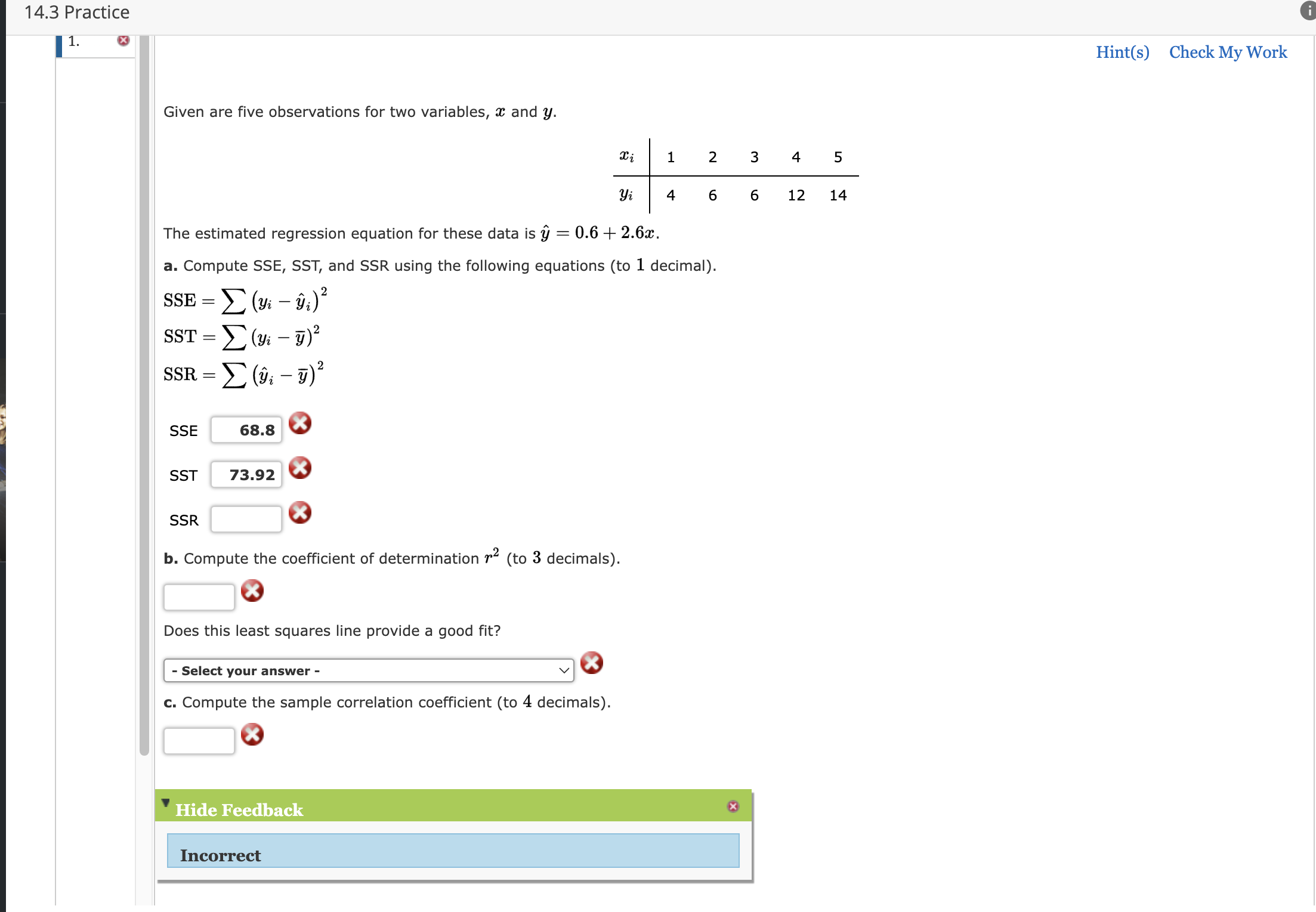 Solved please helpGiven are five observations for two | Chegg.com