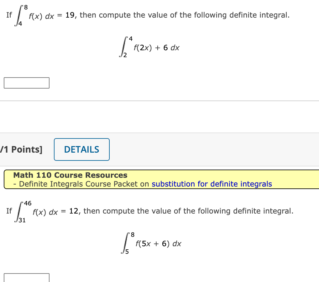 Solved 18 If [°rx) = f(x) dx 19, then compute the value of | Chegg.com