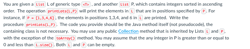 Solved in JAVA, this needs to be solved with TWO iterators | Chegg.com