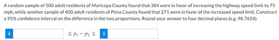 Solved A random sample of 500 adult residents of Maricopa | Chegg.com