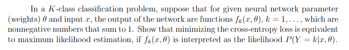 Solved In a K-class classification problem, suppose that for | Chegg.com