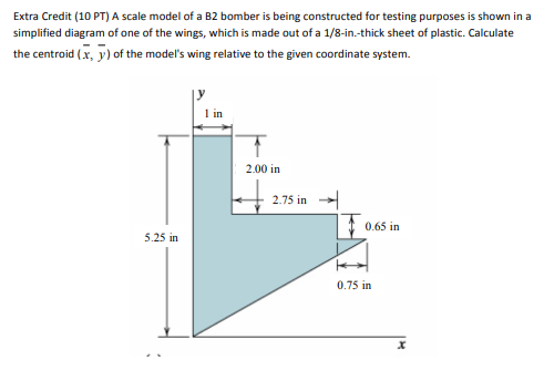 Solved A scale model of a B2 bomber is being constructed for | Chegg.com