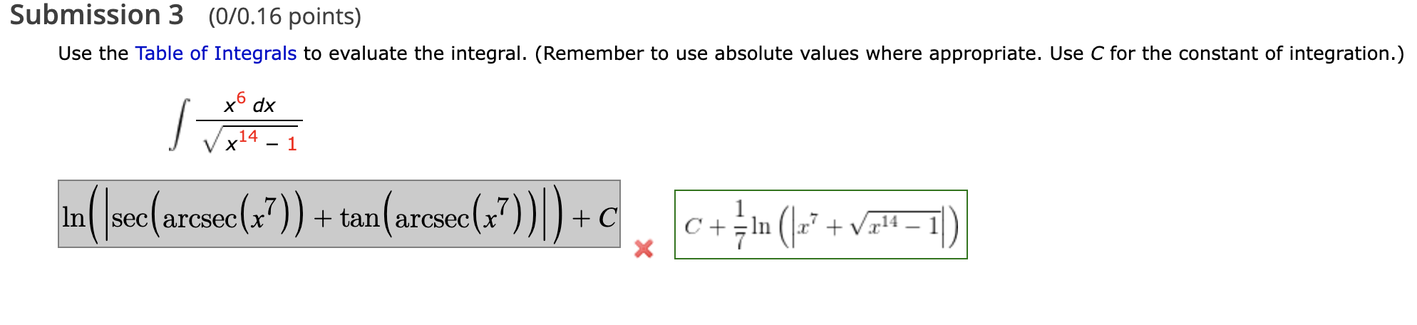 Solved Use the Table of Integrals to evaluate the integral. | Chegg.com