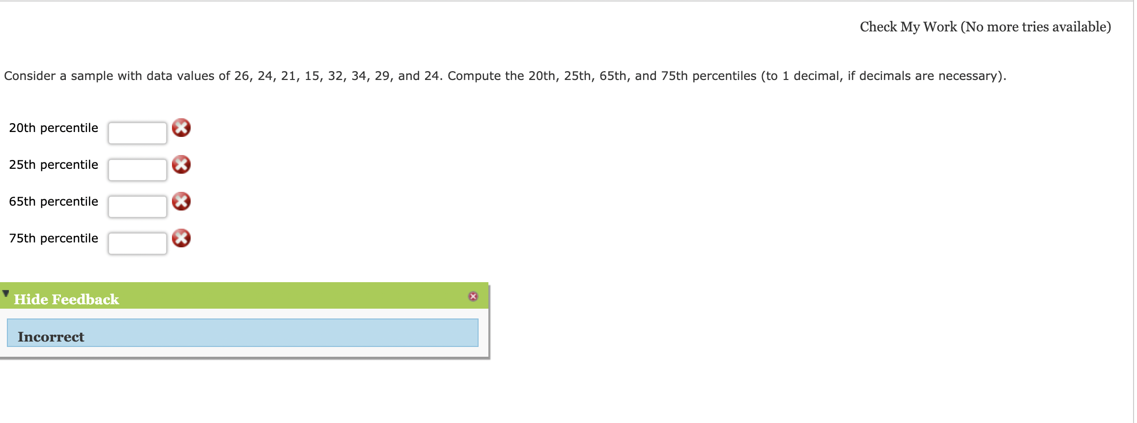 Solved 20th percentile 25th percentile 65th percentile 75th | Chegg.com Solved 20th percentile 25th percentile 65th percentile 75th | Chegg.com