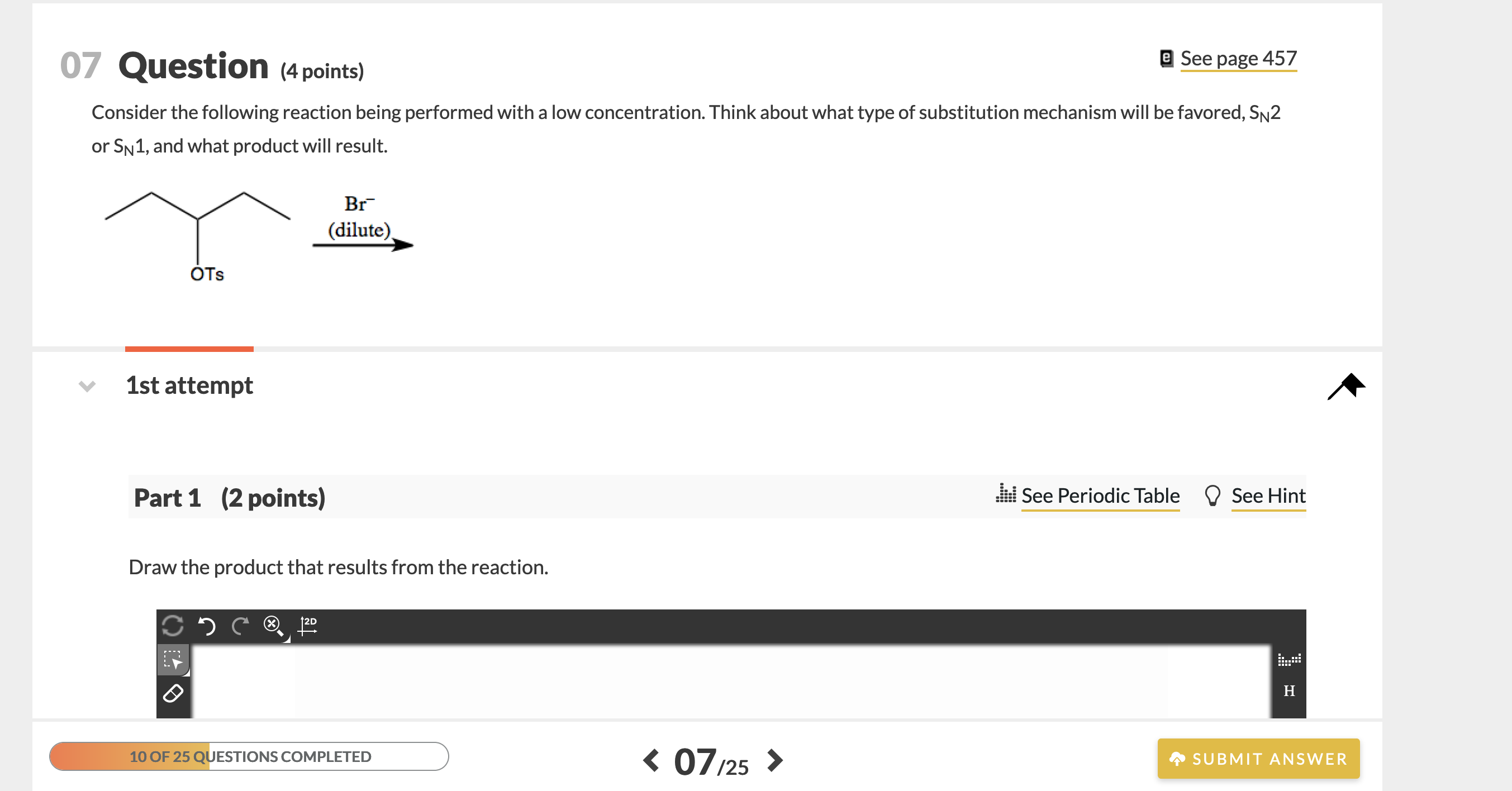 Solved 07 Question (4 points) e See page 457 Consider the | Chegg.com