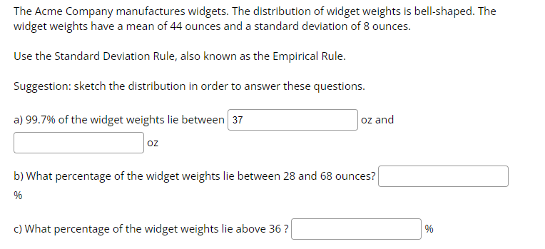 Solved The Acme Company manufactures widgets. The | Chegg.com