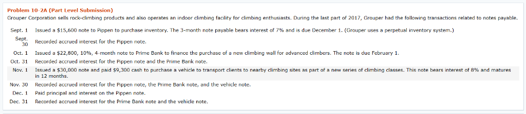 Solved Problem 10-2A (Part Level Submission) Grouper | Chegg.com