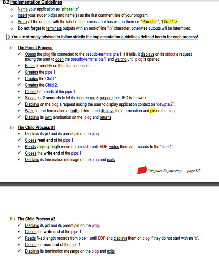 Solved B.2 Implementation Guidelines Name your application | Chegg.com