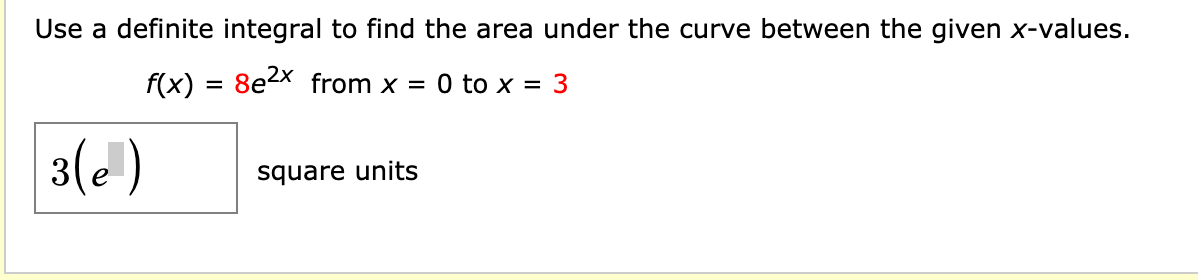 Solved Use a definite integral to find the area under the | Chegg.com