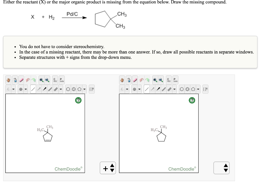 Solved Either the reactant (X) or the major organic product | Chegg.com