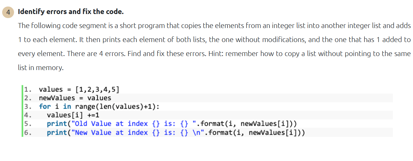 Solved Identify errors and fix the code. The following code | Chegg.com