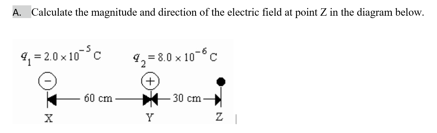 Solved Calculate The Magnitude And Direction Of The Electric