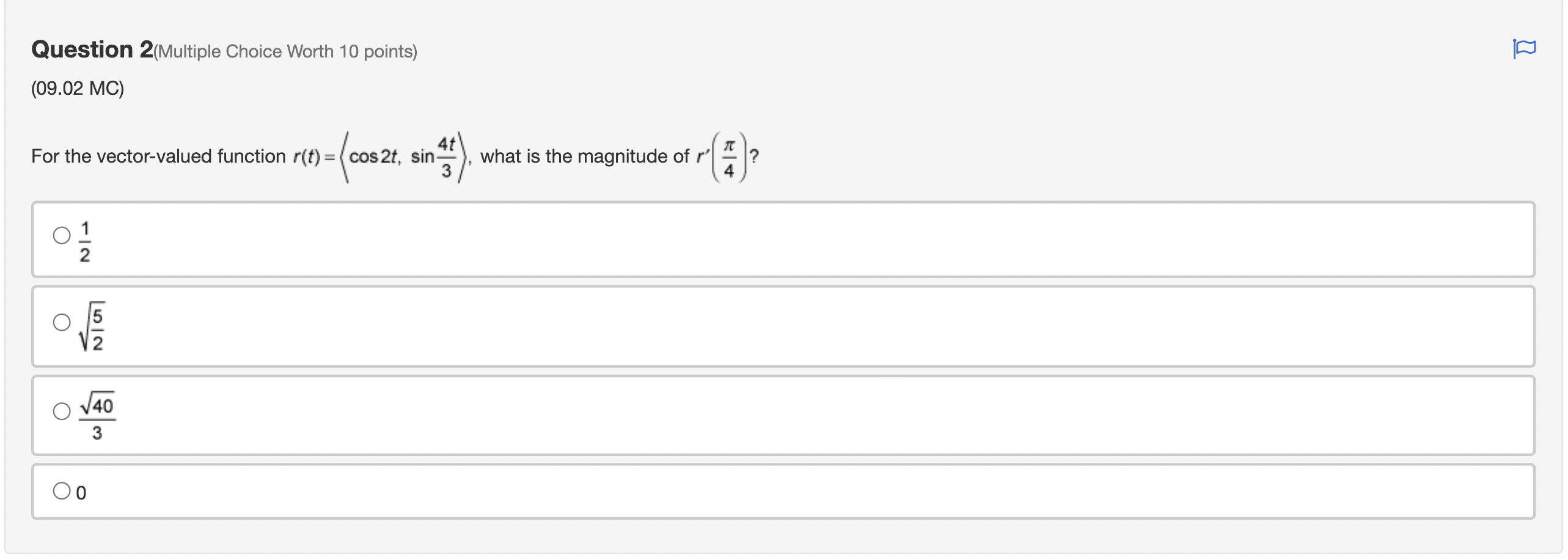 Solved Question 2(Multiple Choice Worth 10 points) a (09.02 | Chegg.com