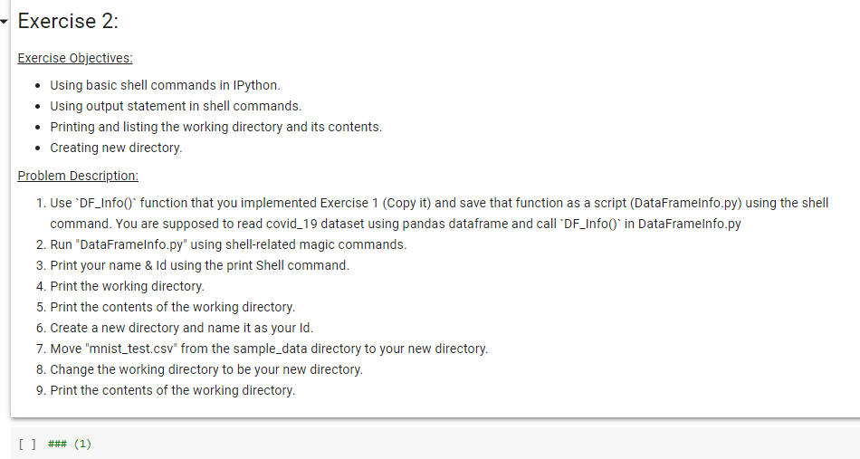 Solved Exercise Objectives Read CSV File With Pandas Chegg