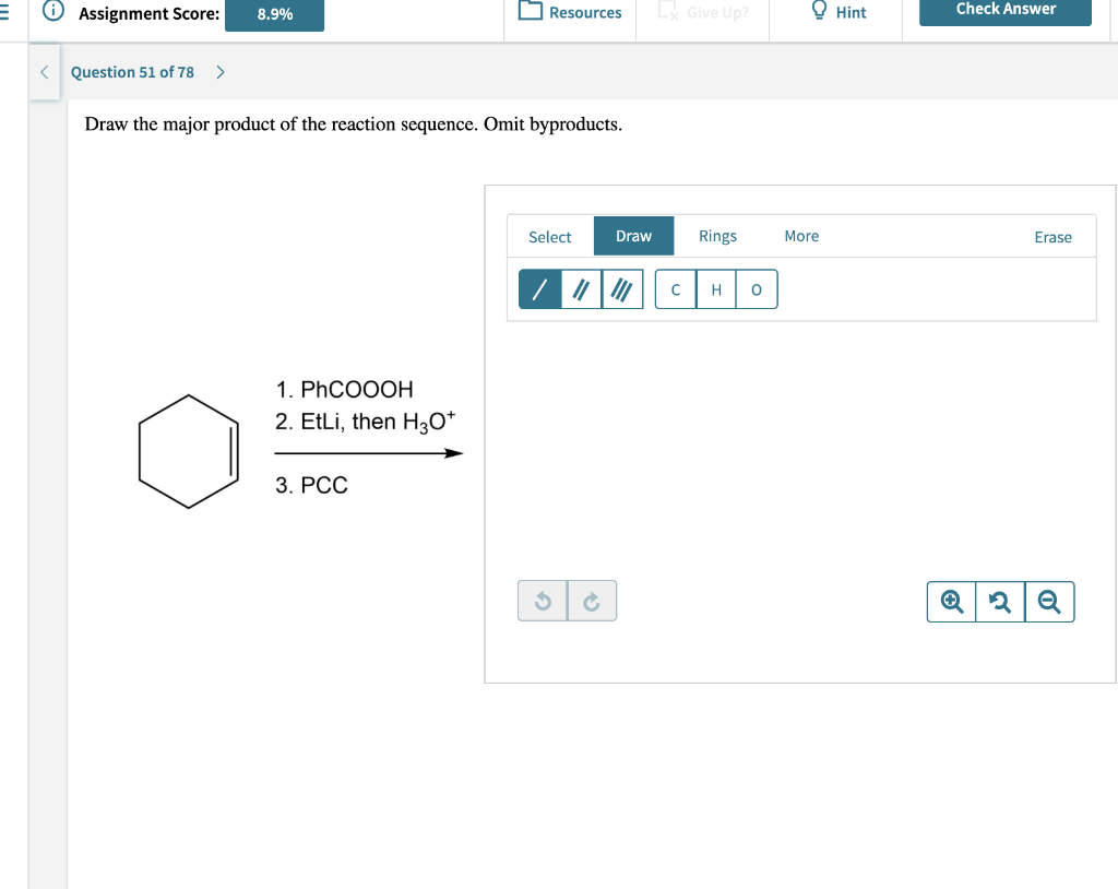 Solved Assignment Score: 8.9% Resources Give Up Hint Check | Chegg.com