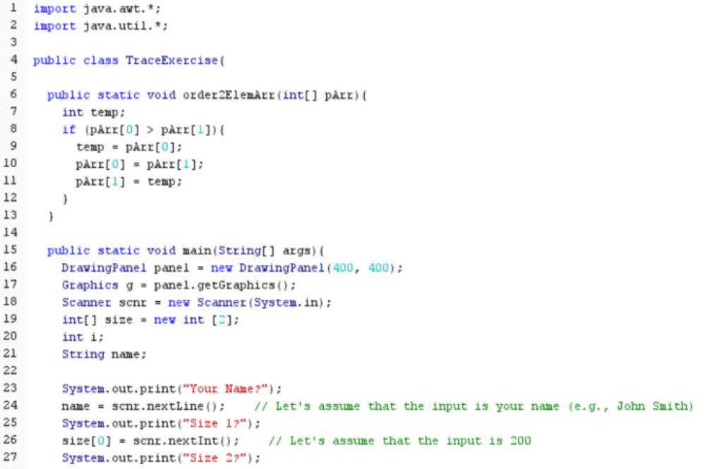 Solved 1 import java. avt.*; 2 import java.util.*; 3 4 | Chegg.com