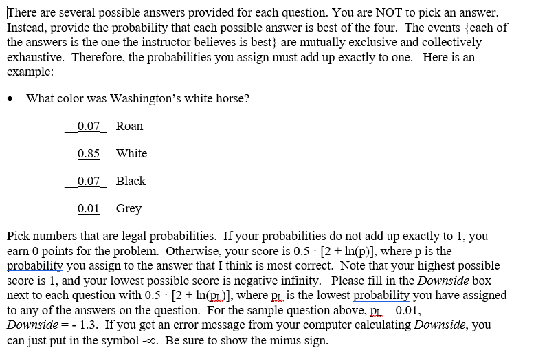 There are several possible answers provided for each | Chegg.com