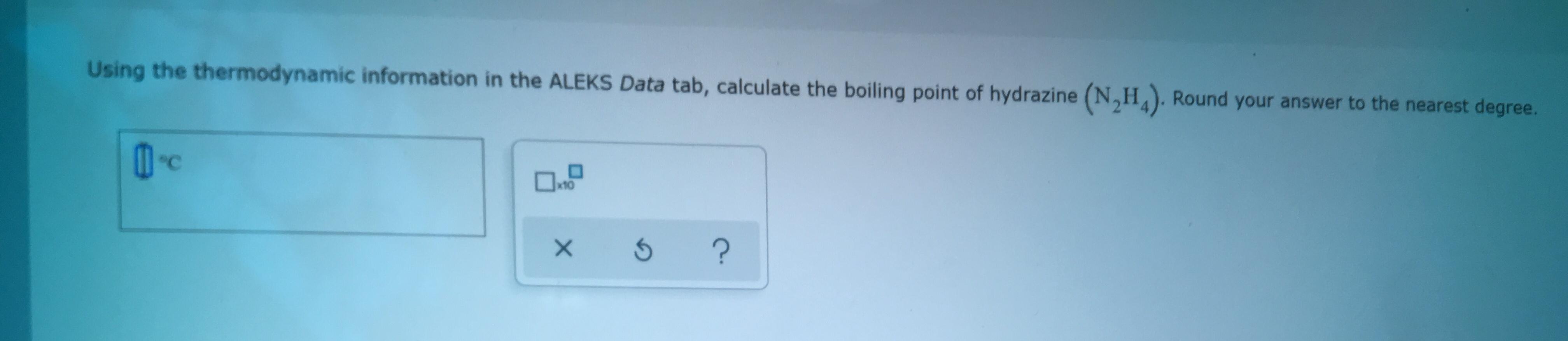 Solved Using the thermodynamic information in the ALEKS Data | Chegg.com