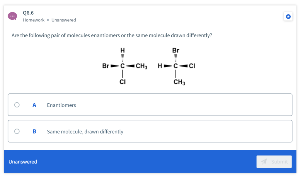 Solved Are the following pair of molecules enantiomers or | Chegg.com