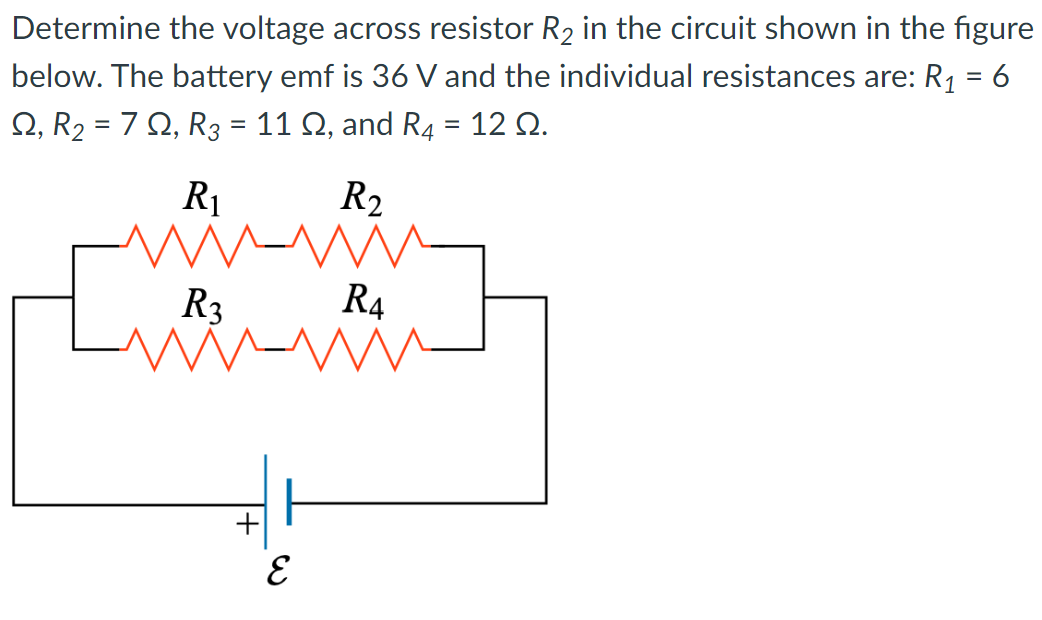 Solved Determine the voltage across resistor R2 in the | Chegg.com