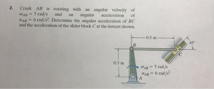 Solved Crank AB is rotating with an angular velocity of | Chegg.com