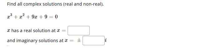 Solved Find all complex solutions (real and non-real). | Chegg.com