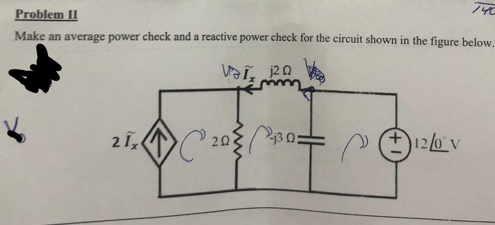 Solved Make an average power check and a reactive power | Chegg.com