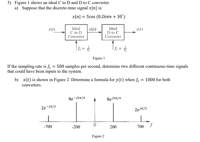 Solved 3) Figure 1 shows an ideal C to D and D to C | Chegg.com