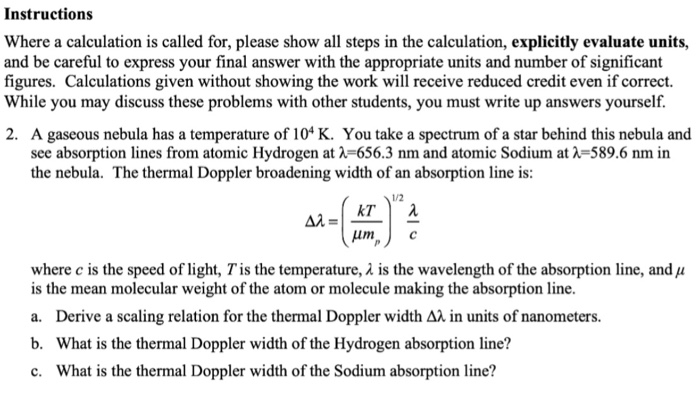 Solved Instructions Where a calculation is called for, | Chegg.com
