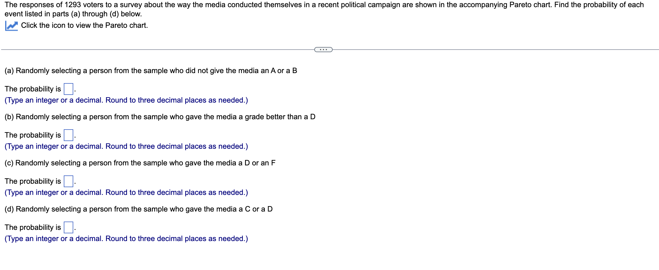 event listed in parts (a) through (d) below. Click | Chegg.com