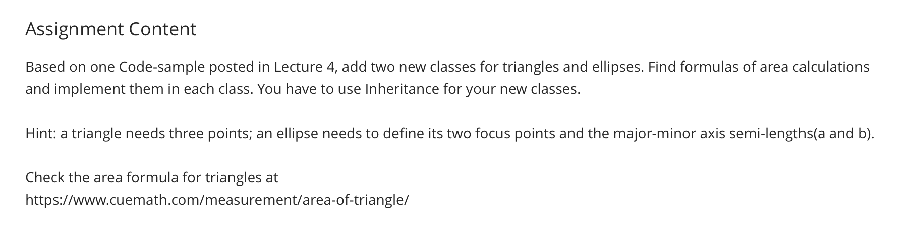 Solved Assignment Content Based on one Code-sample posted in | Chegg.com