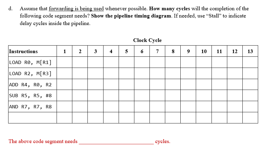Solved Q2. [10 points] Consider a load/store machine with | Chegg.com