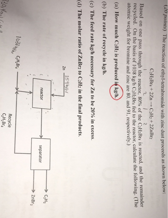 ints) The reaction of ethyl-tetrabromide with zinc | Chegg.com